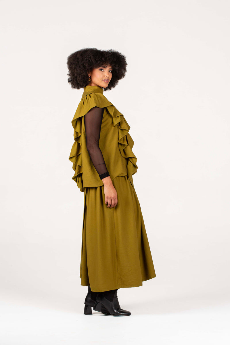 Colleen Eitzen Chartreuse Twill Airflow Luna Top – The Space SA